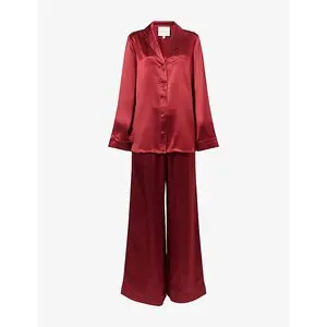 REFORMATION Ella Relaxed-fit Silk Pyjamas Set - Chianti