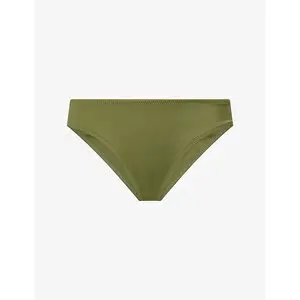Heidi Klein Slider Low-rise Bikini Bottoms - Olive