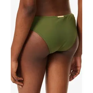 Heidi Klein Slider Low-rise Bikini Bottoms - Olive