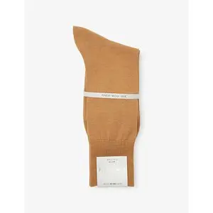 Falke Fine-Knit Wool-Blend Socks Camel