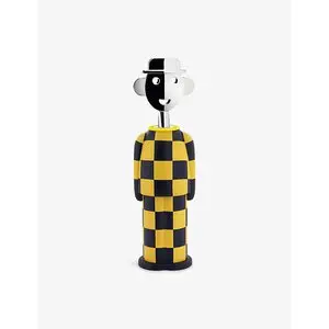 ALESSI Alessandro M. Giallo E Nero Alki-paper And Chrome-plated Zamak Corkscrew 21cm - Yellow And Black