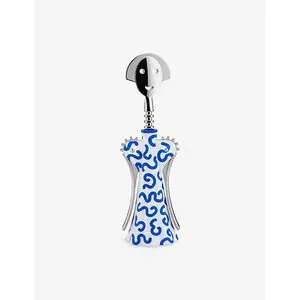 ALESSI Anna G. Delft Alki-paper And Chrome-plated Zamak Corkscrew 24.5cm - White And Blue