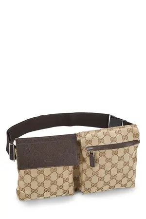 Gucci Original Gg Monogram Waist Pouch - Beige