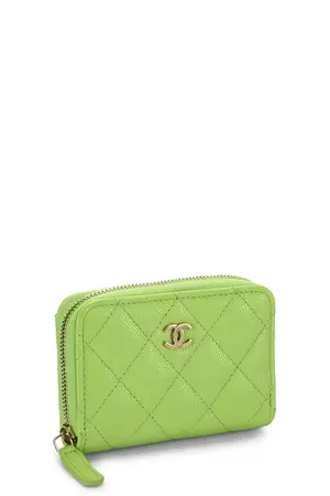 Chanel Caviar Zip Around Coin Purse