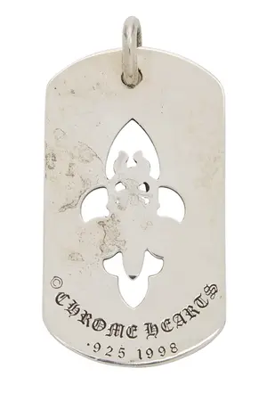 Chrome Hearts Sterling Cutout Dagger Dog Tag - Silver