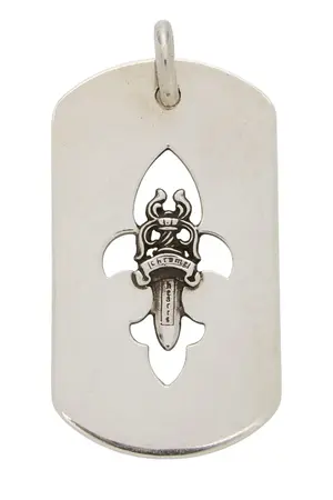 Chrome Hearts Sterling Cutout Dagger Dog Tag