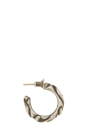 Chrome Hearts Sterling Scroll Hoop Earring