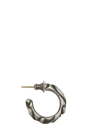 Chrome Hearts Sterling Scroll Hoop Earring