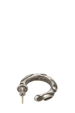 Chrome Hearts Sterling Scroll Hoop Earring