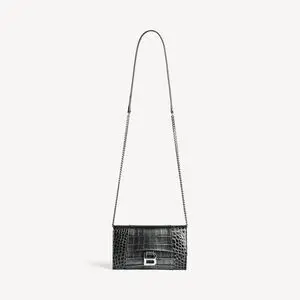 Balenciaga Hourglass Wallet On Chain - Grey