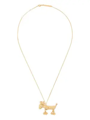 Loewe Sausage Dog Pendant Necklace - Gold