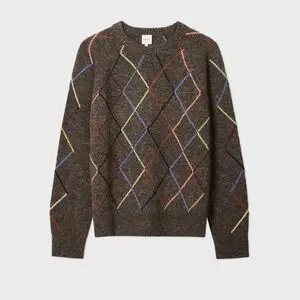 Paul Smith Flecked Wool-blend Argyle Sweater