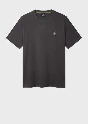 Paul Smith Steel Organic Cotton Zebra Logo T-shirt - Grey
