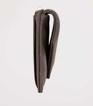 Saint Laurent Leather Cassandre Fragments Flap Card Holder