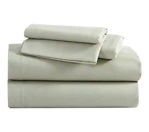 Eddie Bauer Solid Green Cotton Twin Sheet Set - One-color