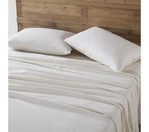 Eddie Bauer Solid Ivory Cotton King Sheet Set