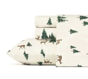 Eddie Bauer Deer Hollow Beige Cotton Twin Sheet Set - One-color