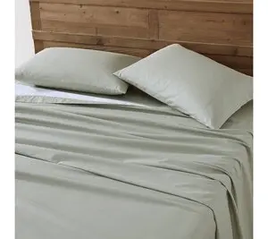 Eddie Bauer Solid Green Cotton Full Sheet Set