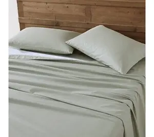 Eddie Bauer Solid Green Cotton King Sheet Set