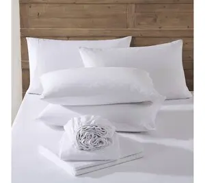 Eddie Bauer Solid White Cotton Full Sheet Set