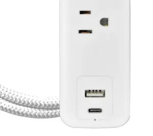 LIFEWARE GROUP 5ft Extendable Cord With Dual Usb Ports Bult - One-color