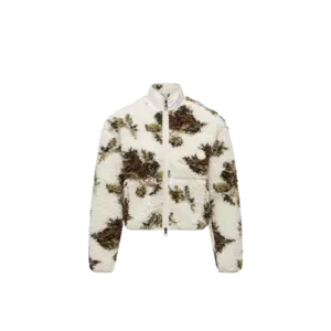 Moncler Floral Print Padded Wool Blend Sweater
