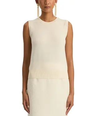 Oscar De La Renta Wool Knit Tank - Ivory