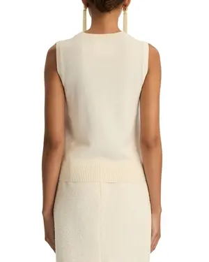 Oscar De La Renta Wool Knit Tank - Ivory