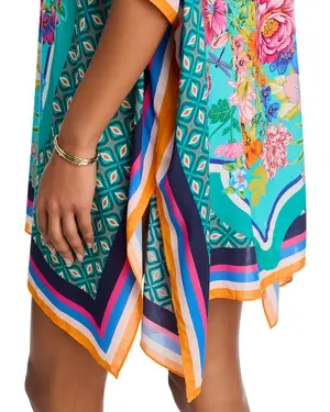 Johnny Was Printed Boat Neck Kaftan