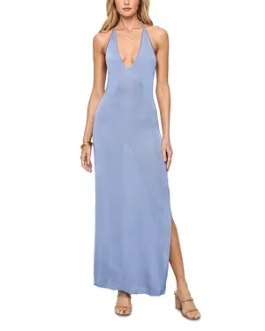 L*Space Shine All Night Swim Cover-up Dress - Chambray