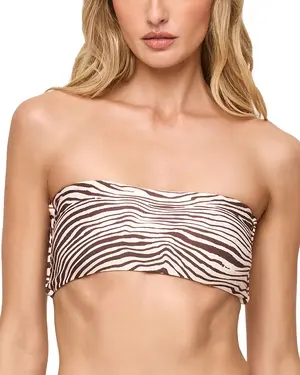 L*Space Avalon Reversible Bandeau Bikini Top - You're An Animal