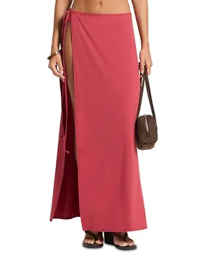 Bond Eye Side Tie Swim Cover Up Maxi Skirt - Sienna