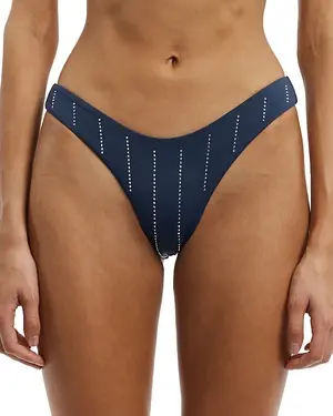 Significant Other Aleia Embellished Brief Bikini Bottom - Slate