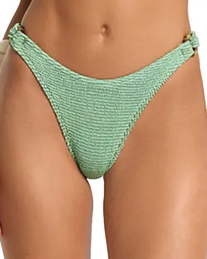 Bond Eye Ring Scene Brief Bikini Bottom - Ice Blue Lurex