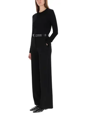 Theory Wide Leg Trousers - Black