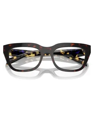 Prada Irregular Full Rim Eyeglasses - Havana