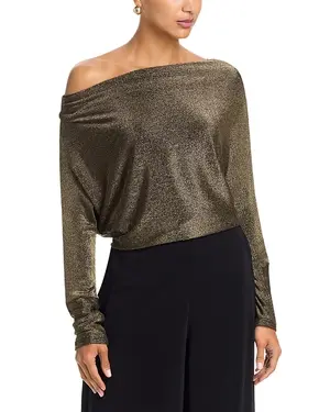 SIX FIFTY Metallic Threaded Top - Gold