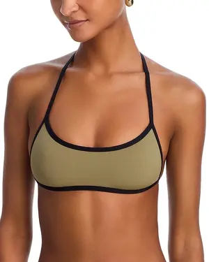 Staud Koko Bikini Top - Thyme/black