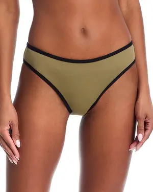 Staud Gemma Bikini Bottom - Thyme/black