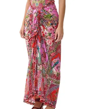 Camilla Printed Ruffle Trim Sarong Swim Cover-up - Heirloom Empire