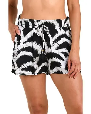 La Blanca Woven Shadows Swim Shorts - Black