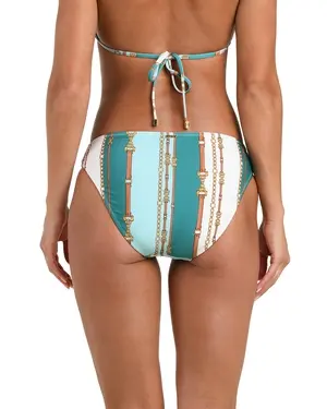 L'Agence Nicole Belt Stripe Classic Bikini Bottom - Multi