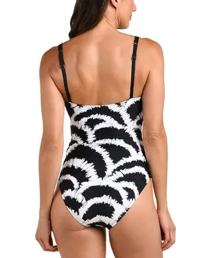 La Blanca Woven Shadows Lingerie One Piece Swimsuit