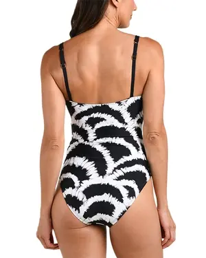 La Blanca Woven Shadows Lingerie One Piece Swimsuit