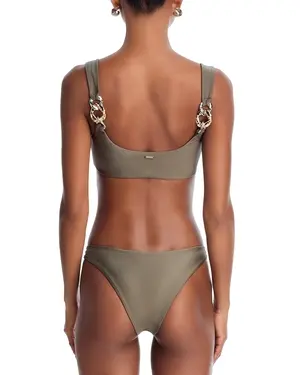 Simkhai Athens Side Chain Bikini Bottom - Fern