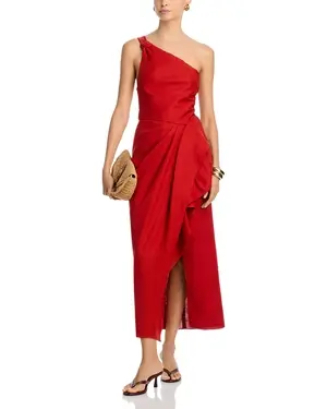 Johanna Ortiz Salsero Midi Dress - Red