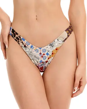 Agua Bendita Avy Quilt Reversible Bikini Bottom Multi