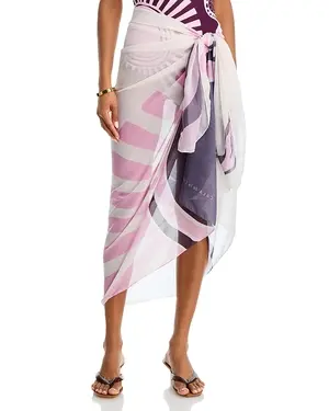 CALA DE LA CRUZ Luana Sarong Swim Cover-up - Plum