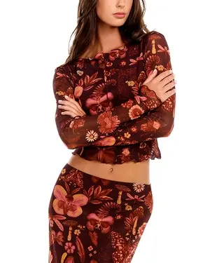 Agua Bendita Liana Ambar Mesh Top - Multi