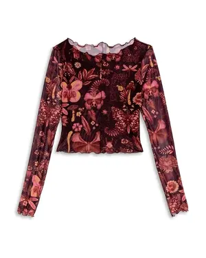 Agua Bendita Liana Ambar Mesh Top - Multi